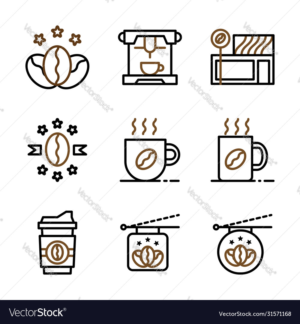 Basic coffee icon include premium coffee coffee Vector Image