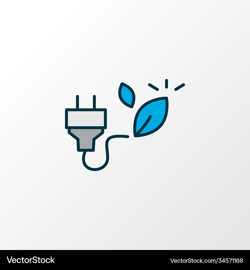 Bio energy icon colored line symbol premium Vector Image