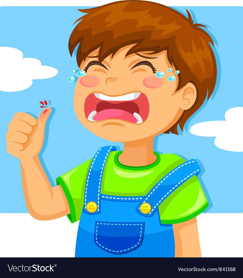 Crying boy Royalty Free Vector Image - VectorStock