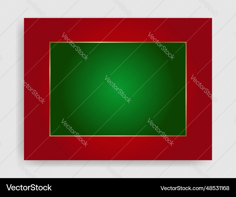 Golden shiny glowing blank christmas frame Vector Image
