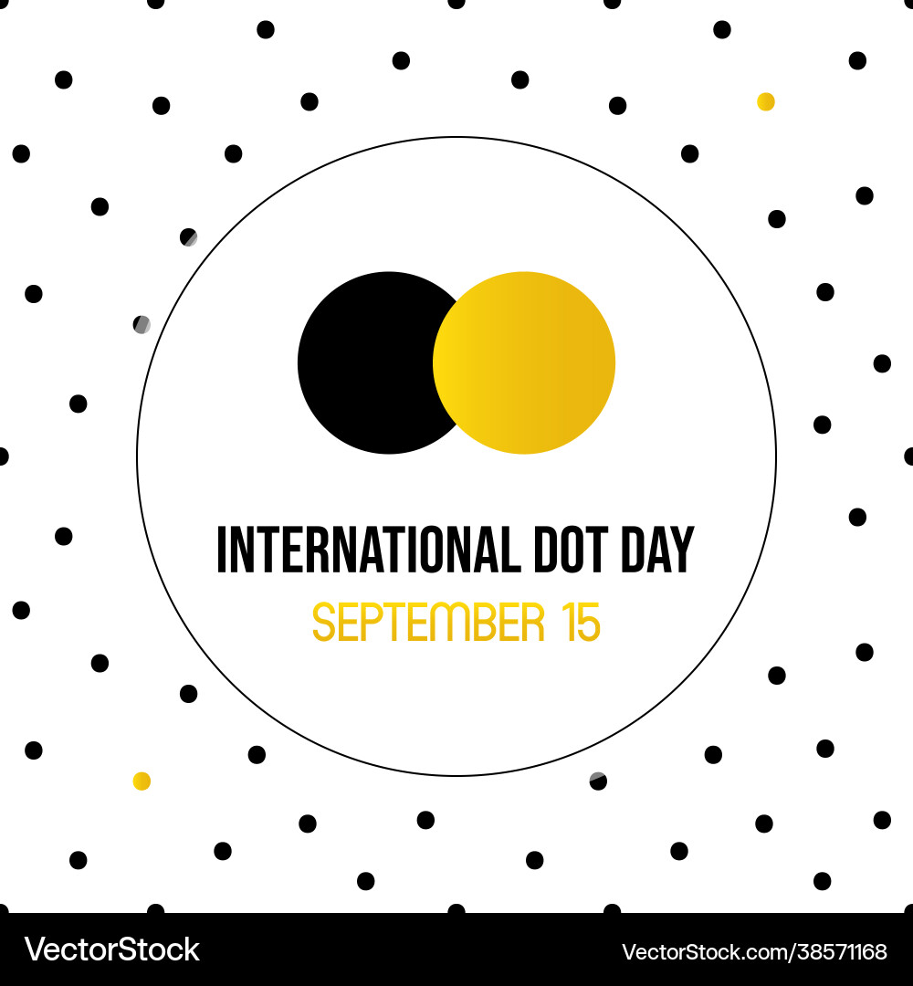 International dot day greeting card Royalty Free Vector