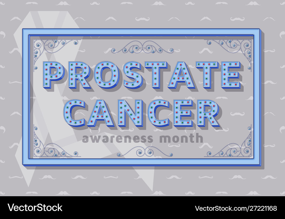 Prostate cancer awareness month background Vector Image