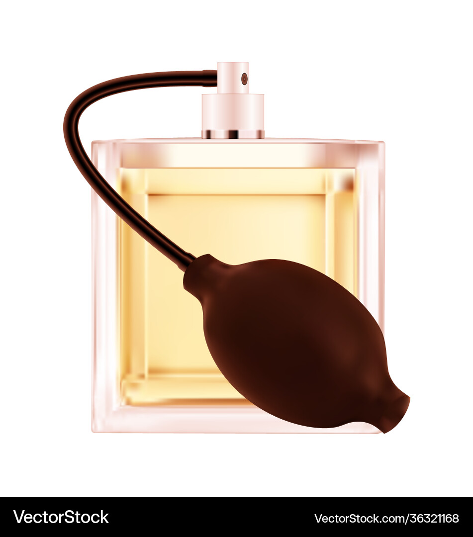 Retro man perfume bottle with spray pump isolated Vector Image