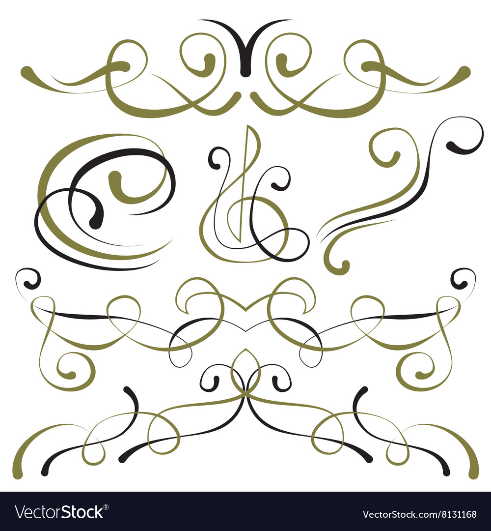 Set elements for design borders Royalty Free Vector Image
