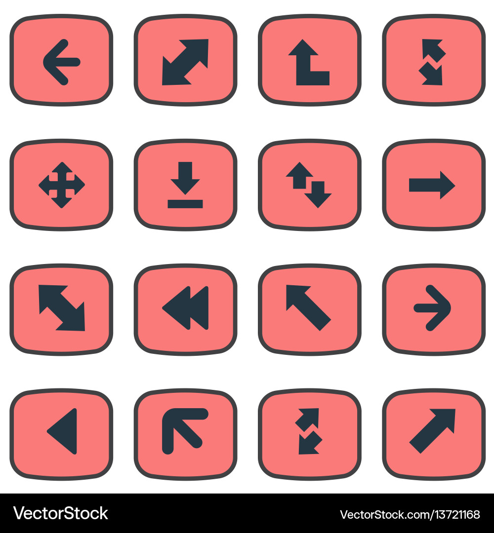 Set of simple indicator icons Royalty Free Vector Image