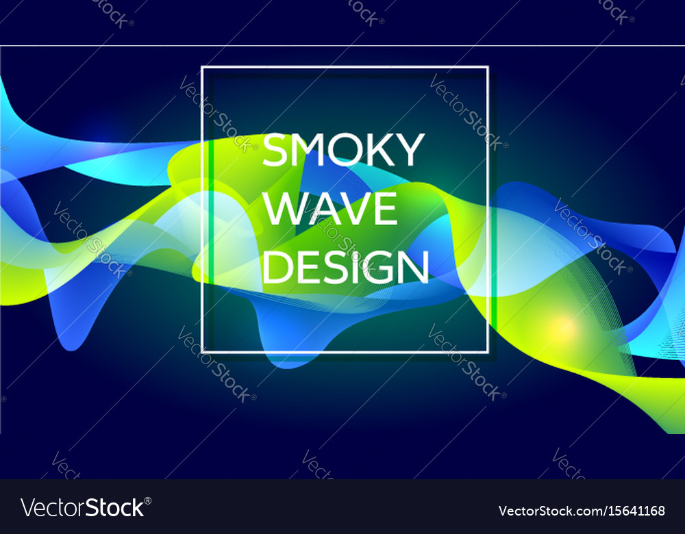 Smoky waves background structural curved pattern Vector Image
