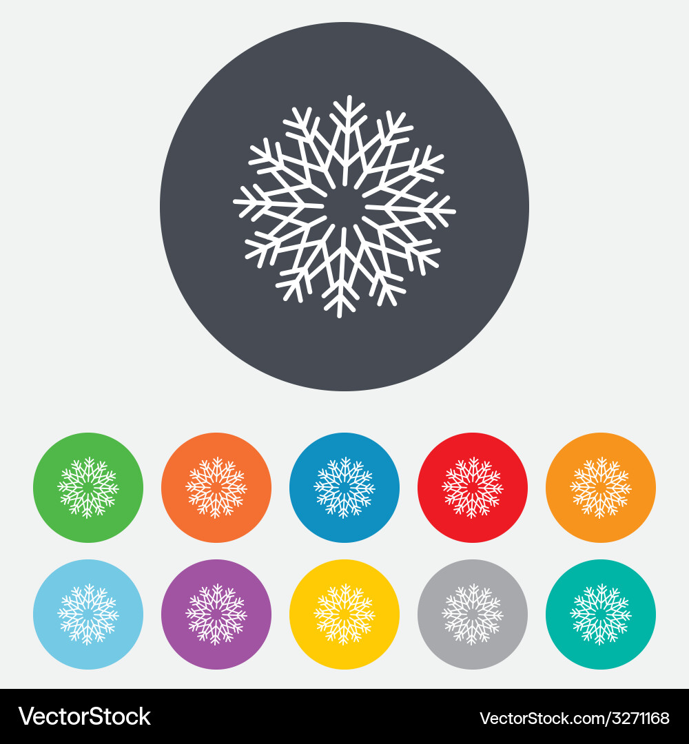 Snowflake artistic sign icon air conditioning Vector Image