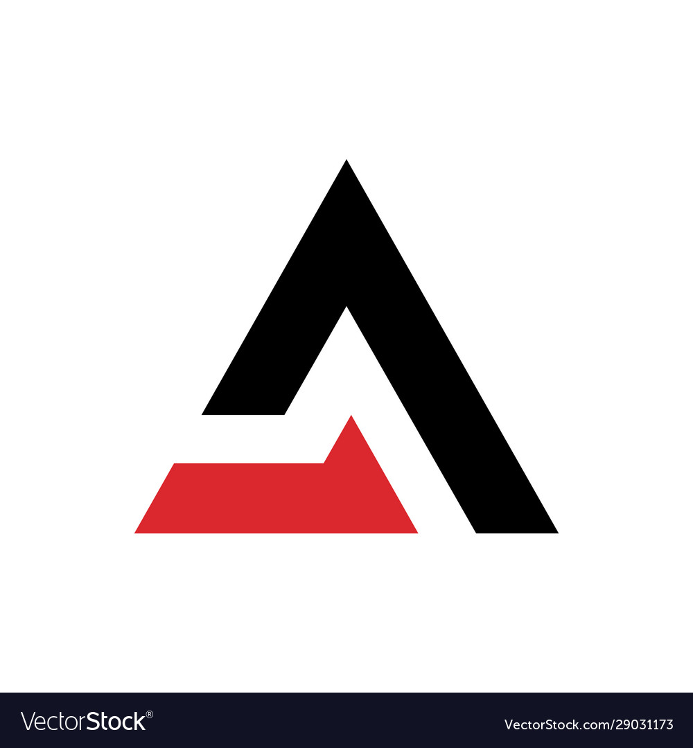 A initial triangle logo Royalty Free Vector Image