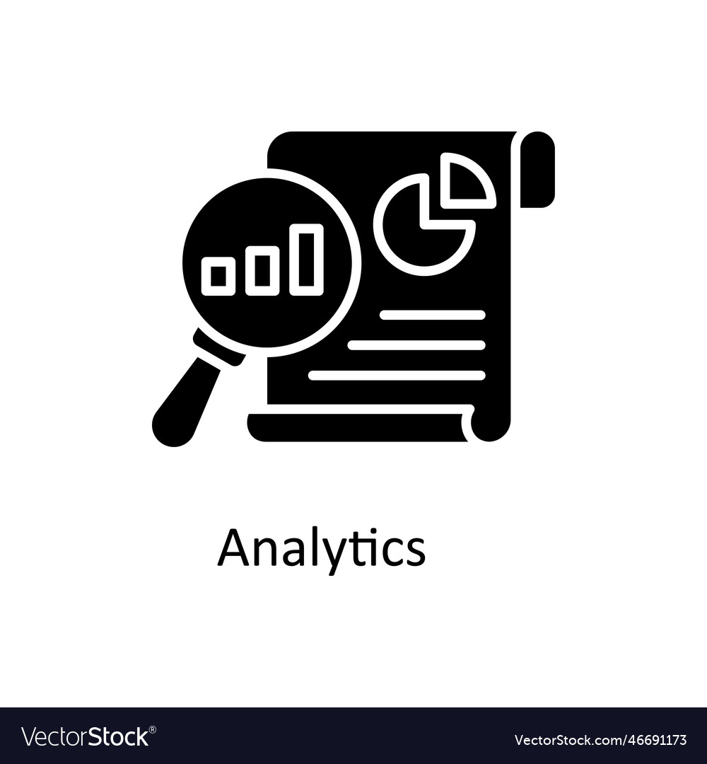 Analytics solid icons simple stock illus Vector Image Analytics solid icons simple stock illus Vector Image
