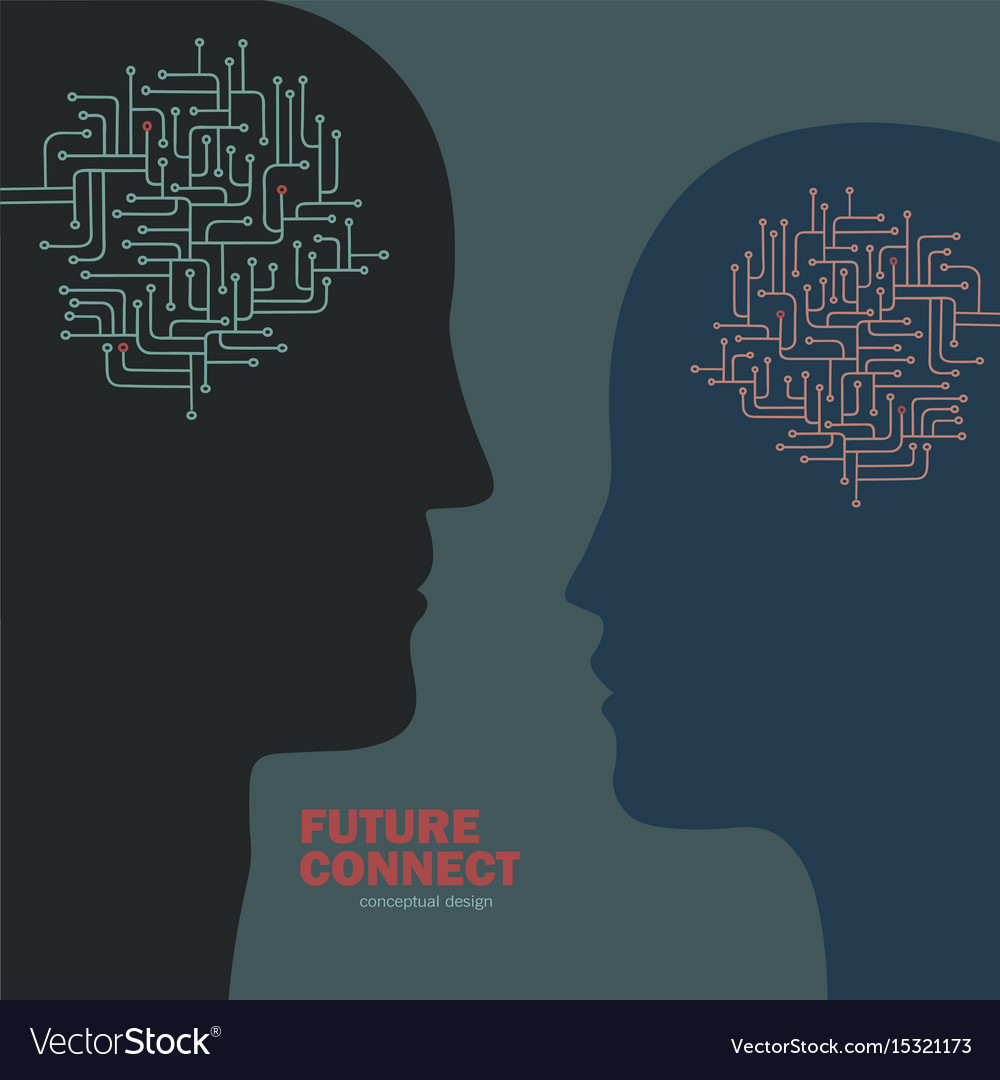 Artificial intelligence connection Royalty Free Vector Image