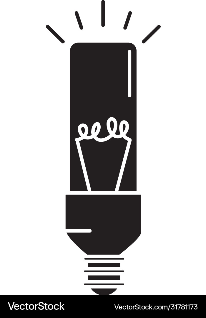 Bright lamp electric light bulb eco idea Vector Image