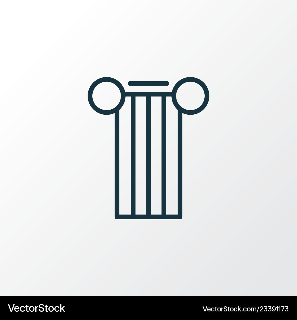 Column icon line symbol premium quality isolated Vector Image