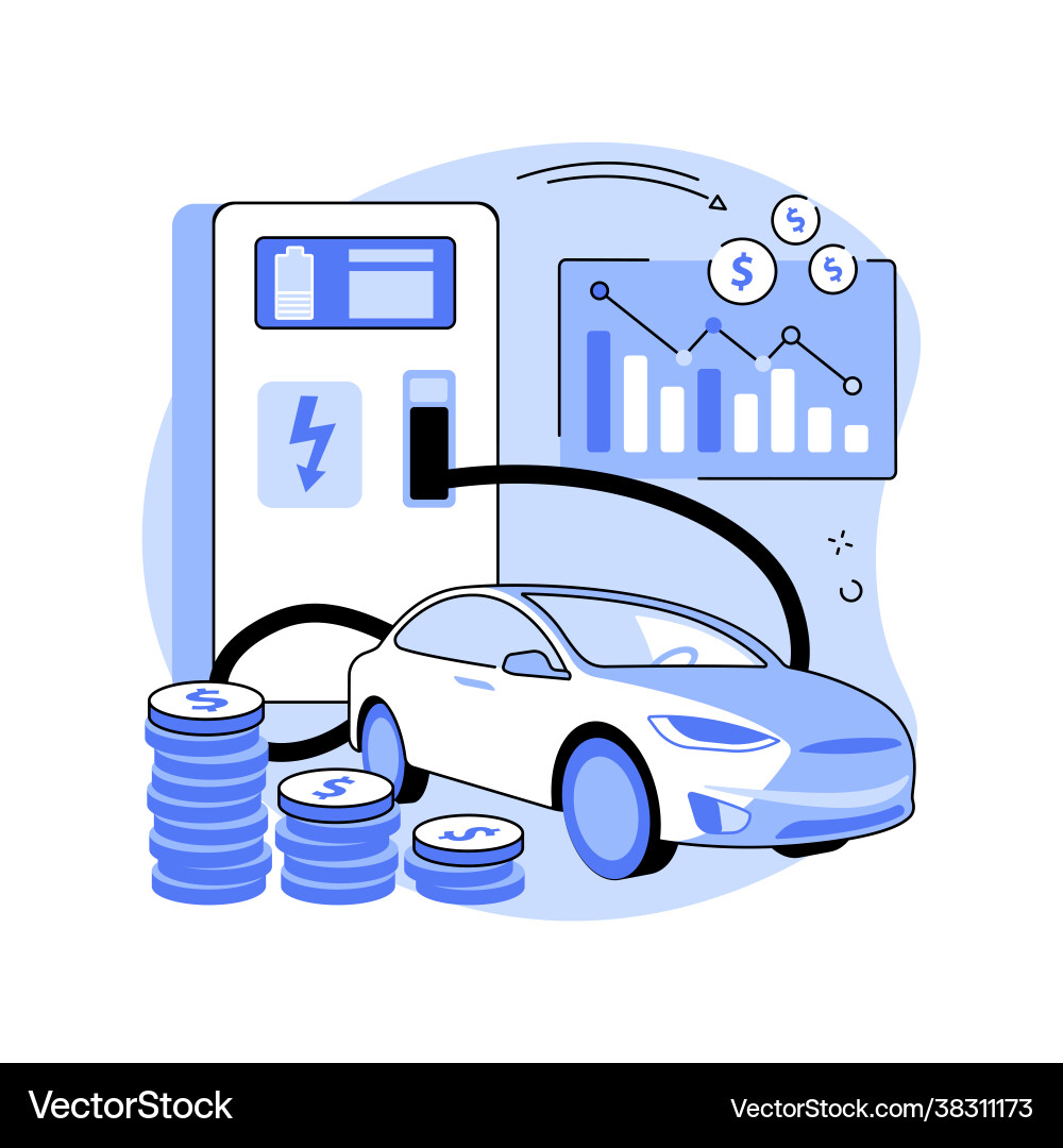 Fuel economy abstract concept Royalty Free Vector Image