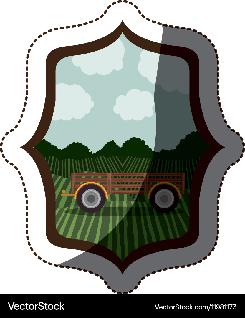 Isolated farm cart design Royalty Free Vector Image