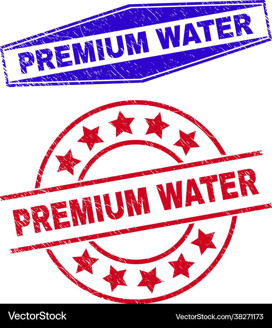 Premium water corroded watermarks in round Vector Image