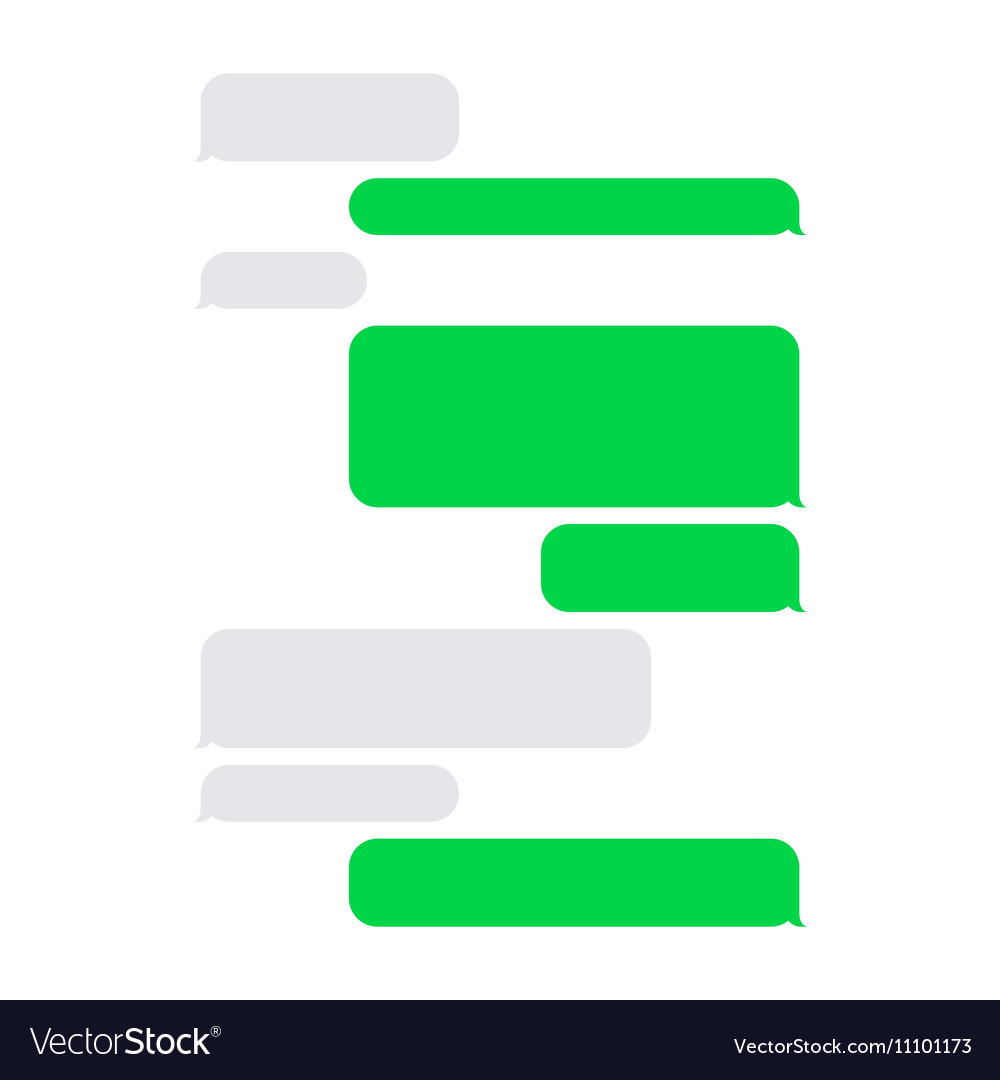Short Message Service Sms Blank Bubbles Set Vector Image