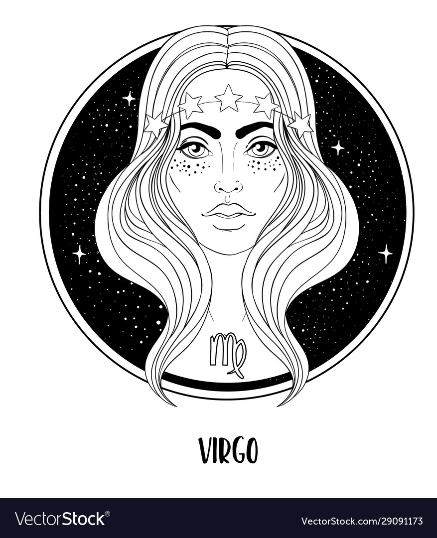 Virgo Astrological Sign Royalty Free Vector Image
