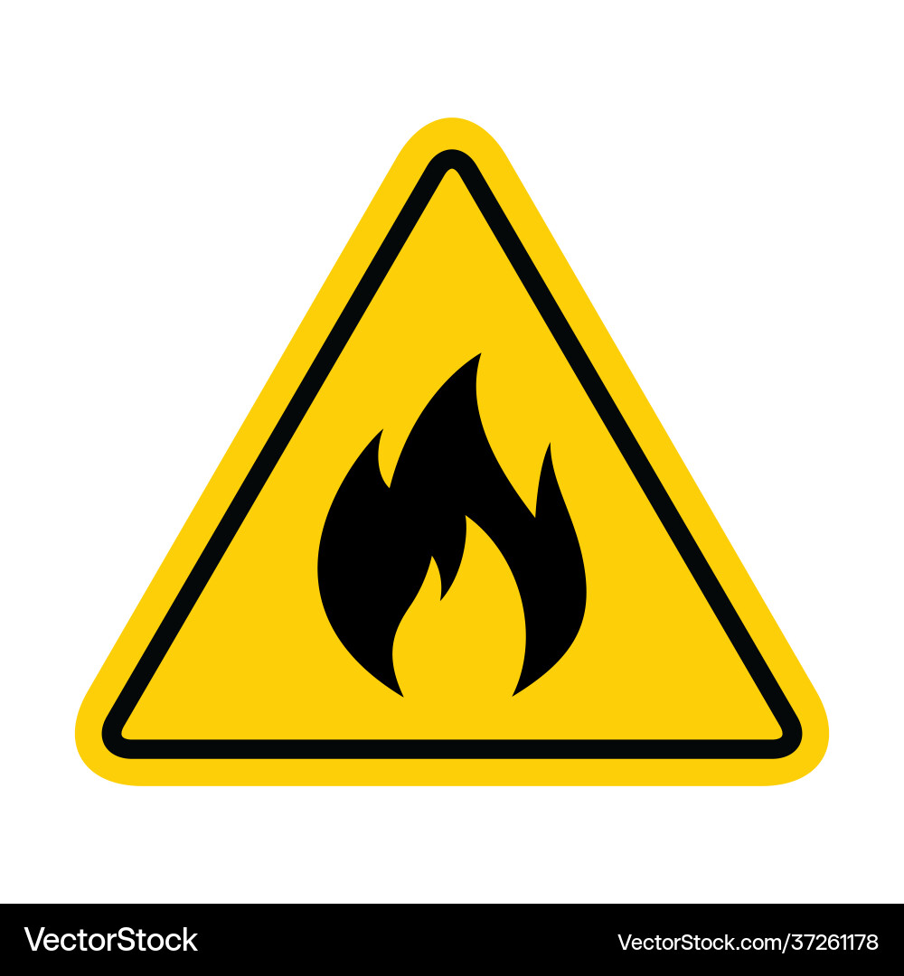 Fire flame icon hot flames sign isolated Vector Image
