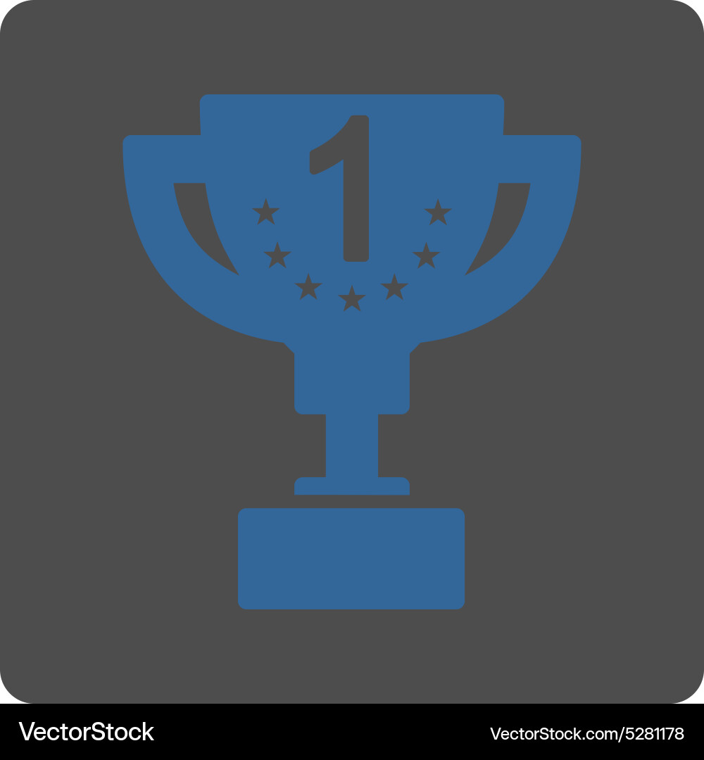 First prize icon from award buttons overcolor set Vector Image
