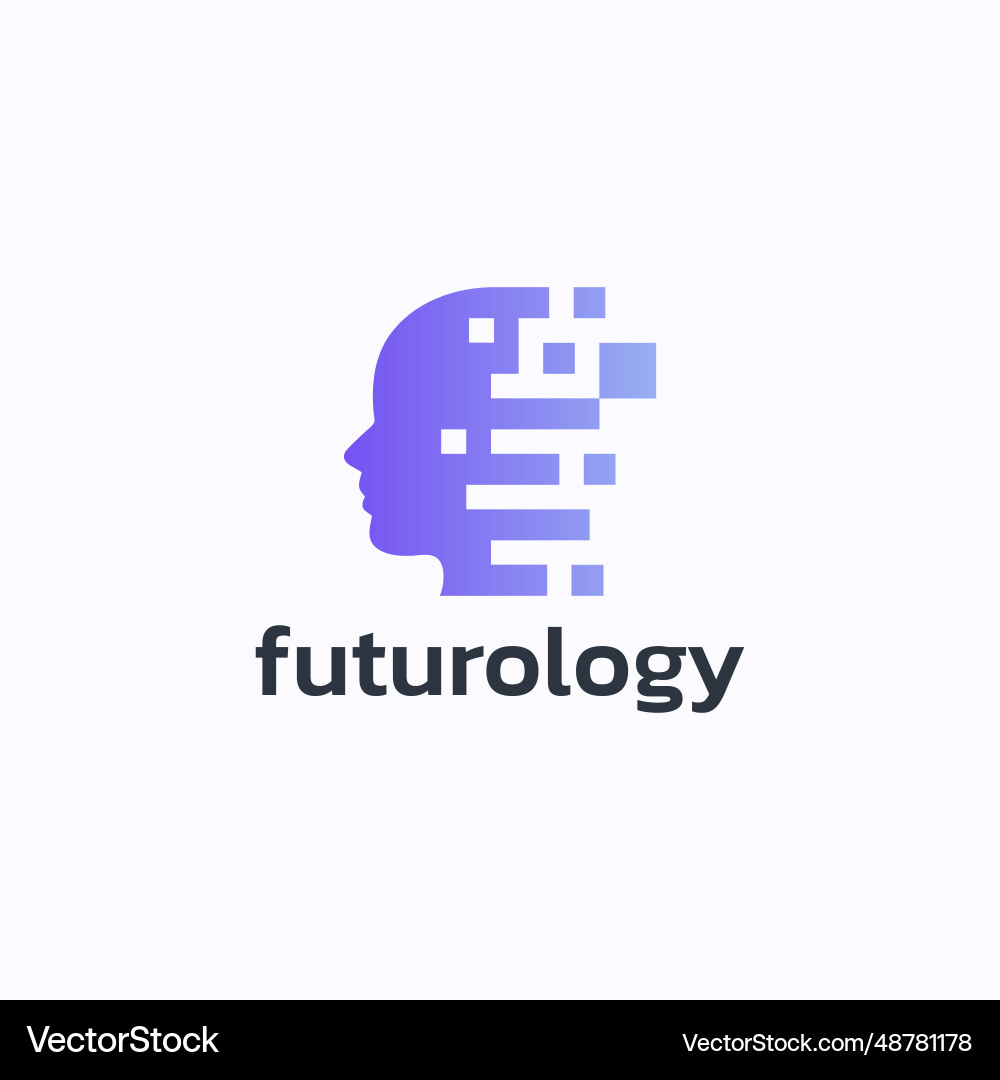 Future knowledge logo design technology Royalty Free Vector
