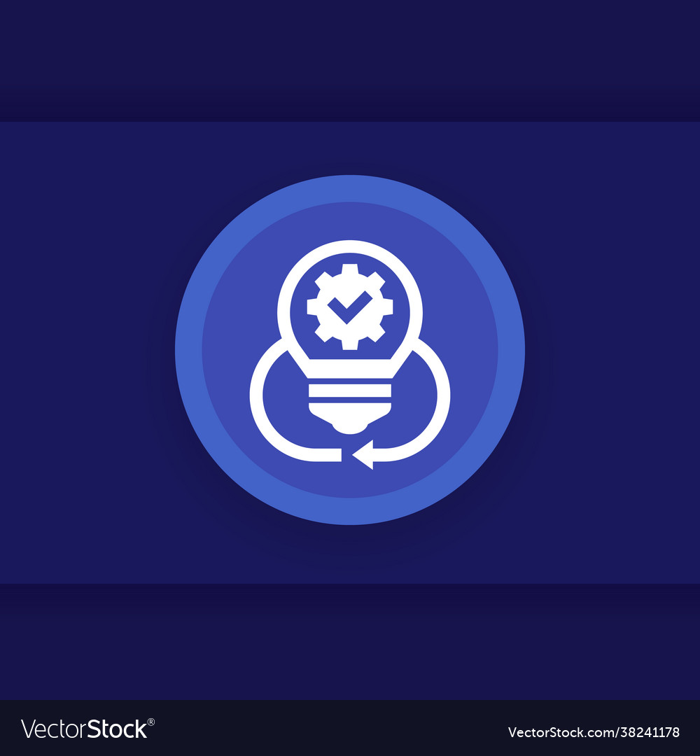 Implementation execute idea icon Royalty Free Vector Image