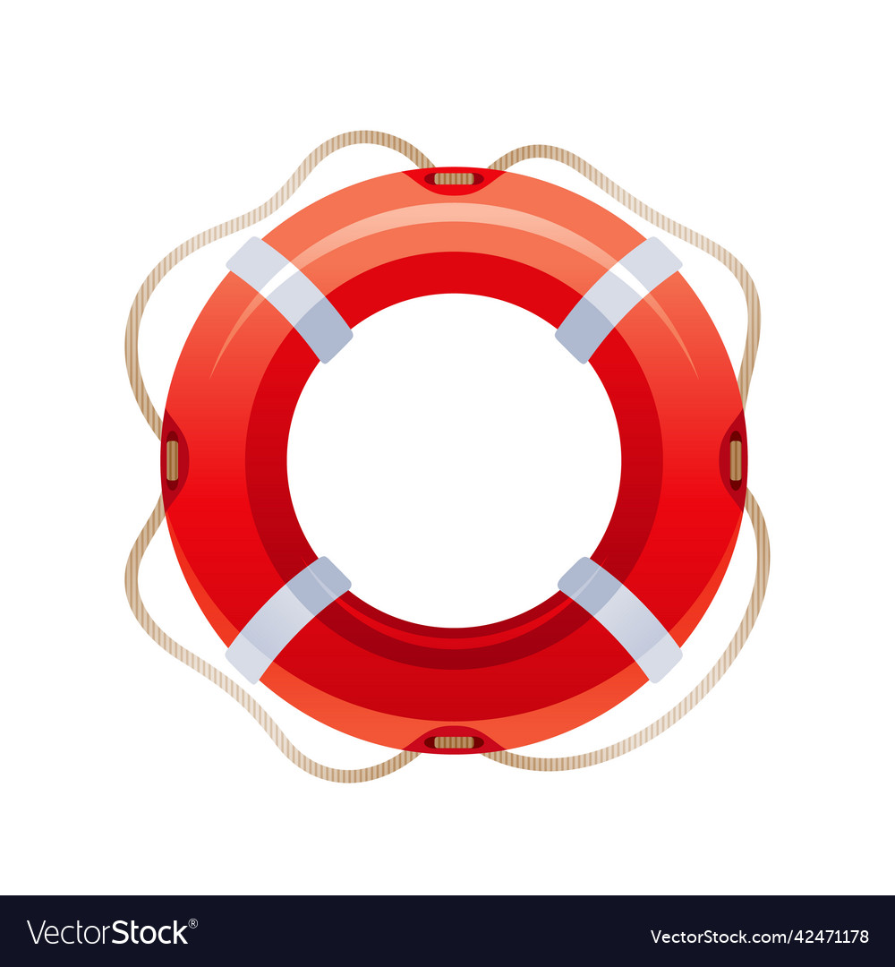 Life buoy ring lifebuoy rescue float belt Vector Image