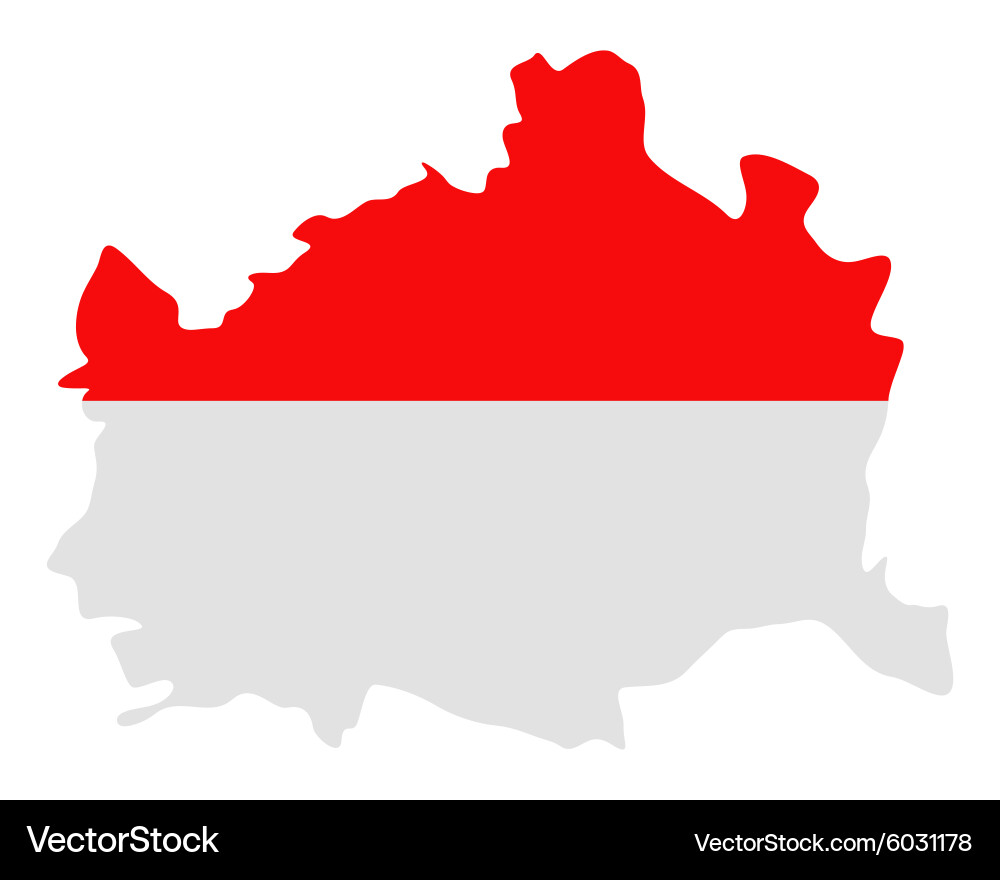 Map and flag of vienna Royalty Free Vector Image