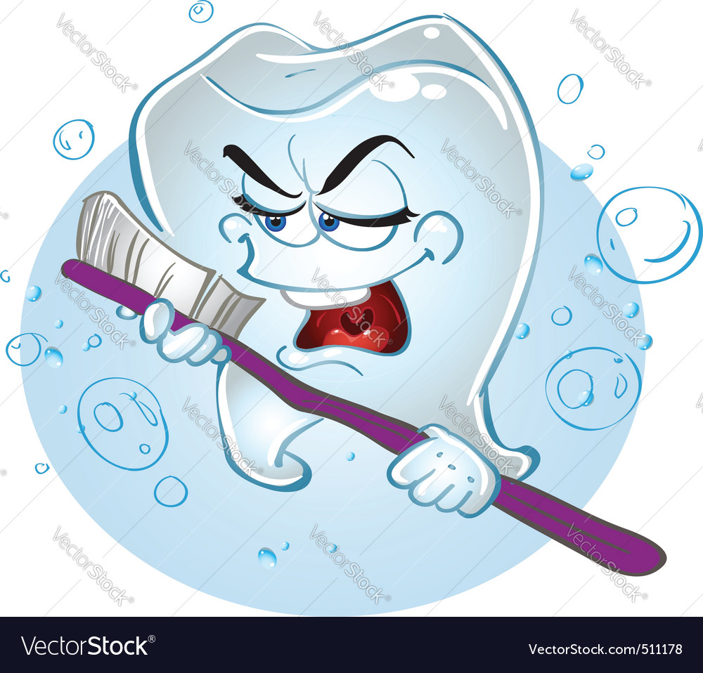 Singing tooth Royalty Free Vector Image - VectorStock