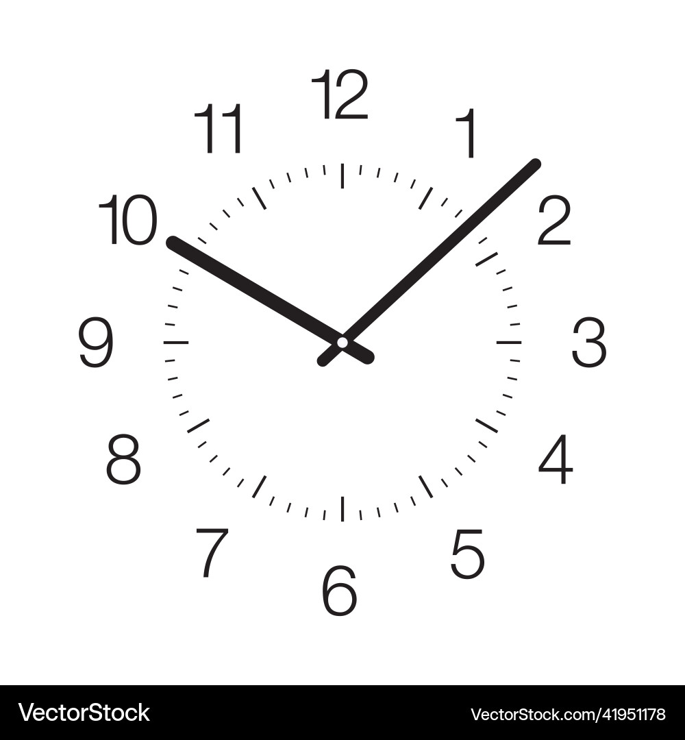 Watch dial with numbers and arrows Royalty Free Vector Image