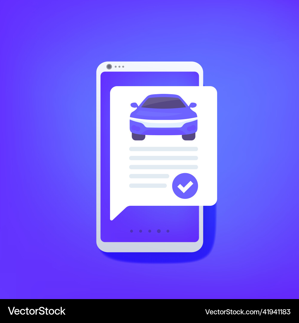 Car history report online check design Royalty Free Vector