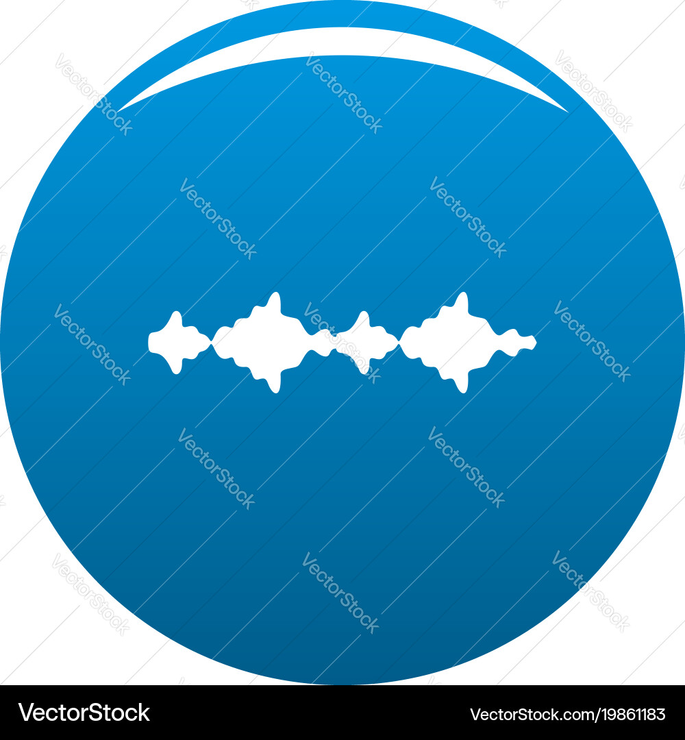 Equalizer sound radio icon blue Royalty Free Vector Image