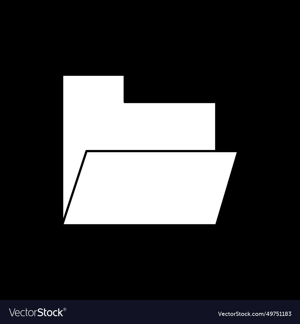 Folder icon logo image Royalty Free Vector Image