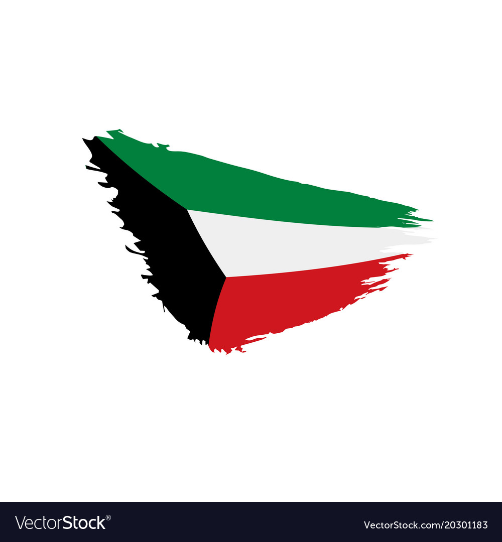 Kuwait flag Royalty Free Vector Image - VectorStock