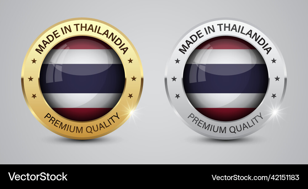 Made in thailand graphics and labels set Vector Image