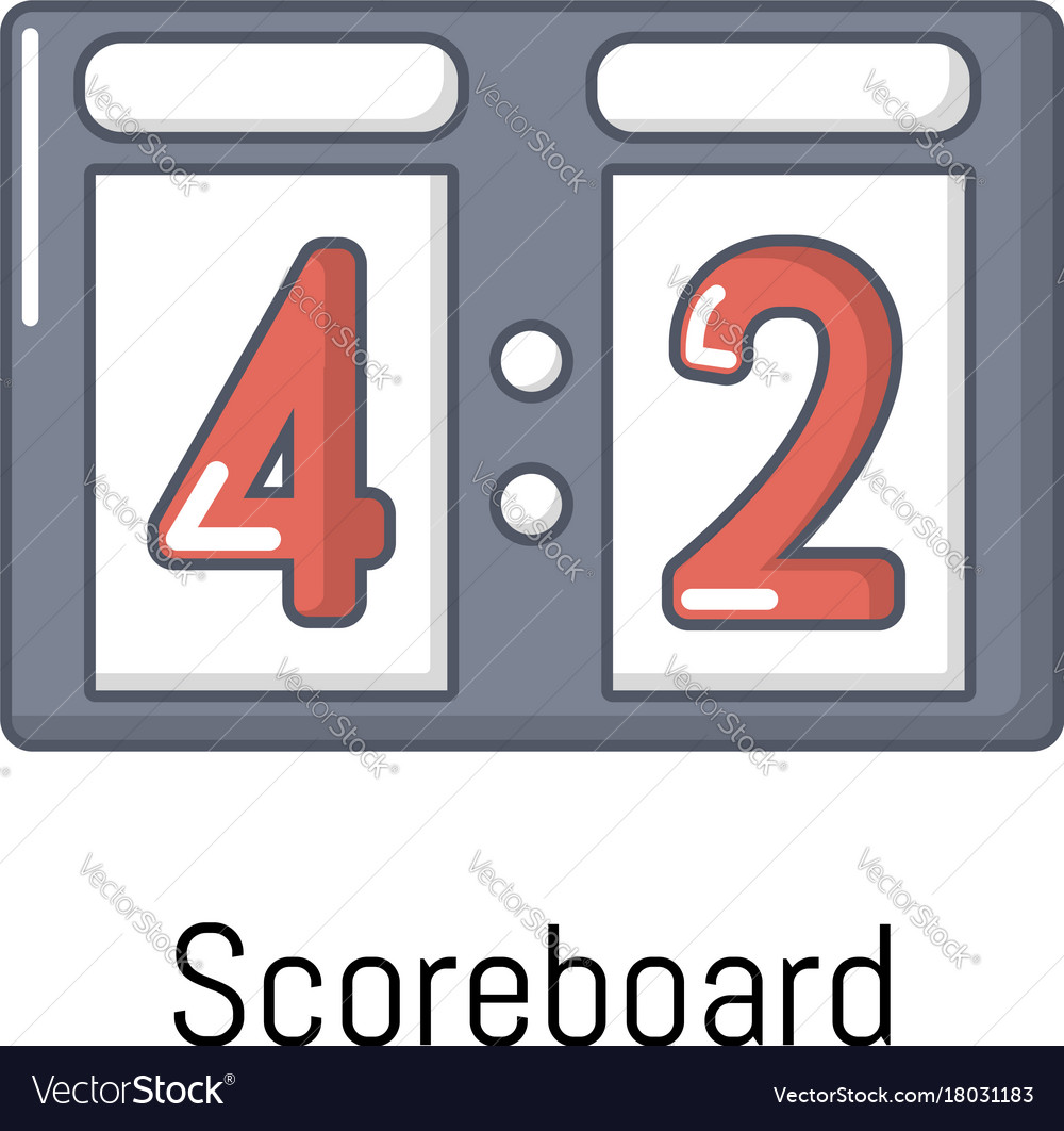 Scoreboard icon cartoon style Royalty Free Vector Image