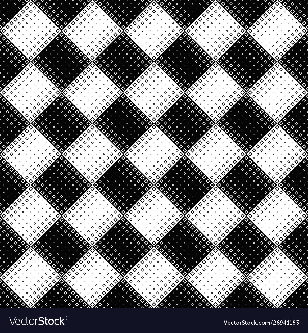 Seamless square pattern background - monochrome Vector Image