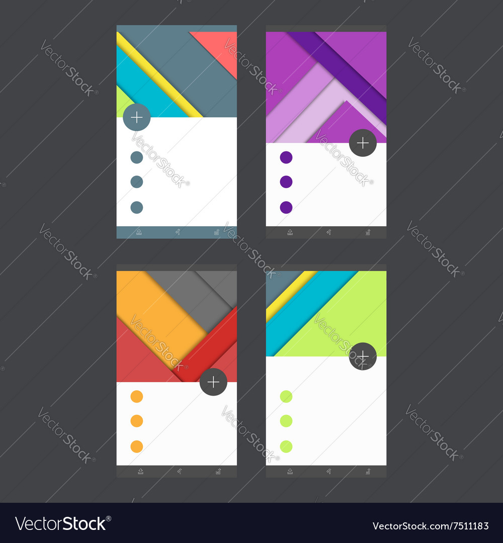 Set Of User Interface Templates To Date Design Vector Image