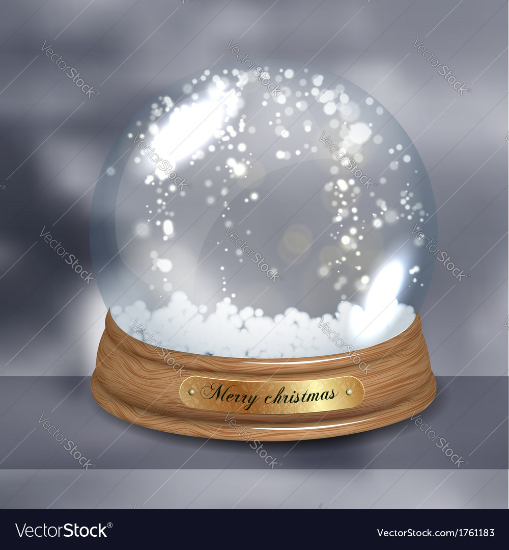 Snowglobe Royalty Free Vector Image - VectorStock
