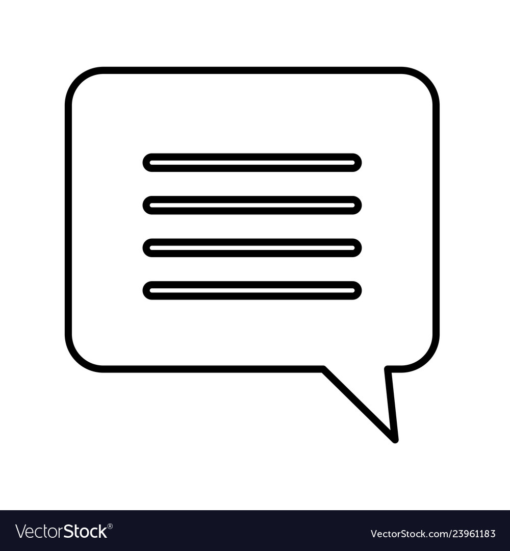 Speech bubble message icon Royalty Free Vector Image