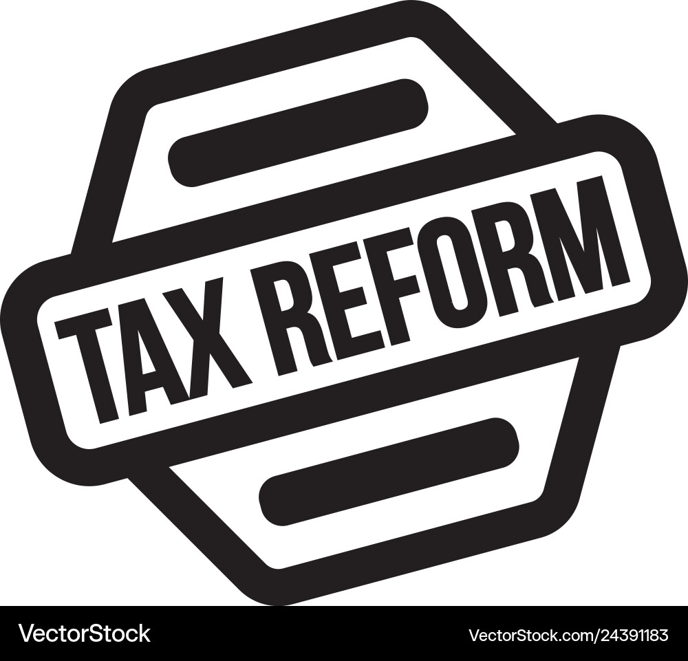 Tax reform black stamp Royalty Free Vector Image
