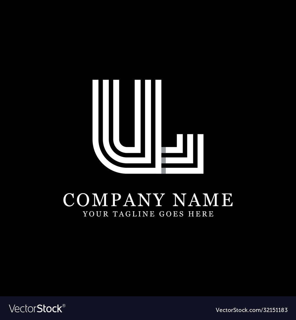Ul initial logo designs creative monogram Vector Image