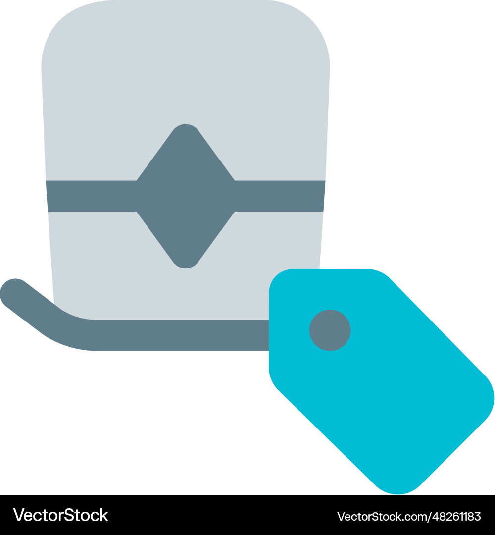 Vintage design hat with a significant price Vector Image