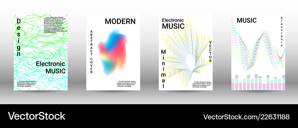 A set of modern abstract covers Royalty Free Vector Image