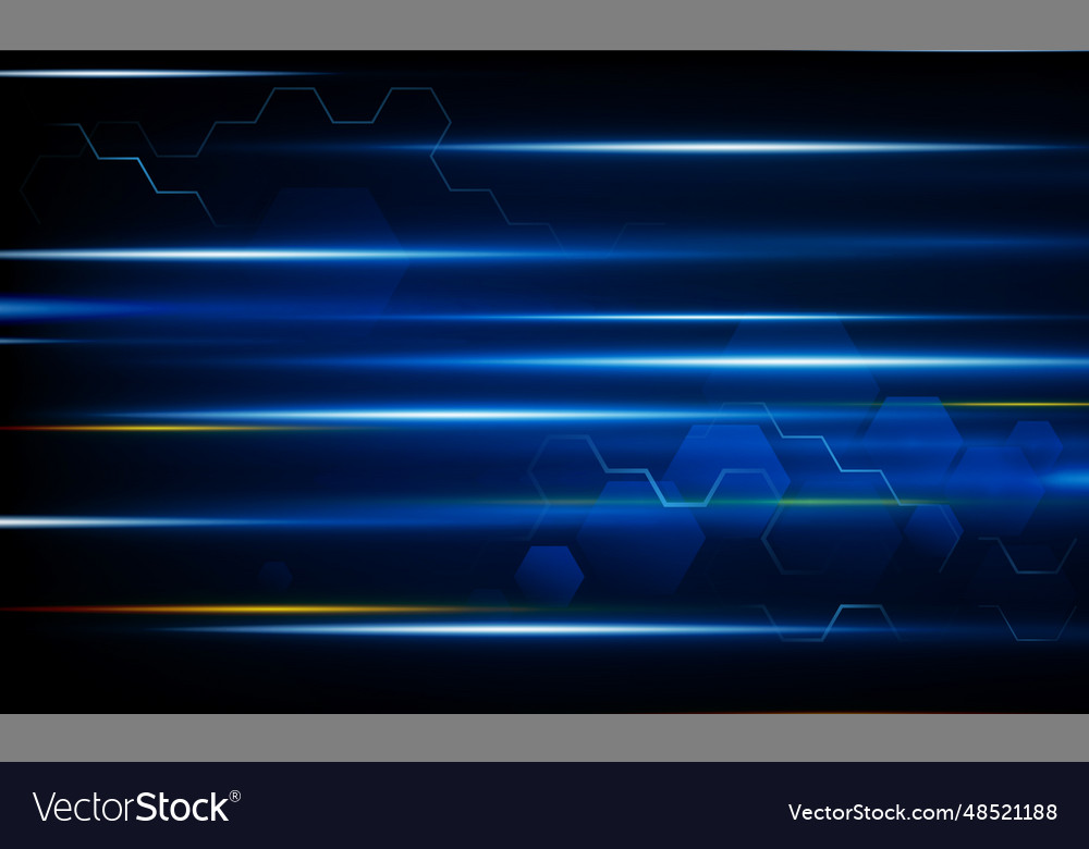 Abstract technology background with lights lines Vector Image