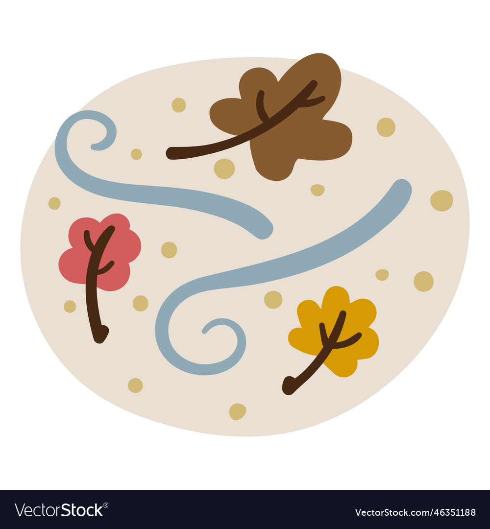 Autumn elements simple Royalty Free Vector Image