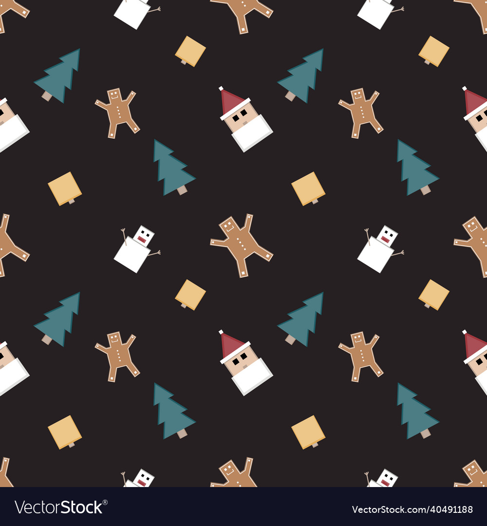 Christmas repeat pattern created with sharp Vector Image