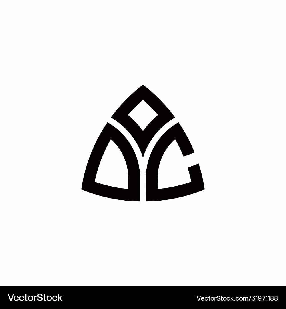 Dc monogram logo with modern triangle style Vector Image