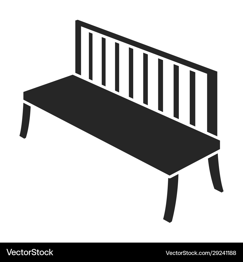 Garden seat iconblacksimple icon Royalty Free Vector Image