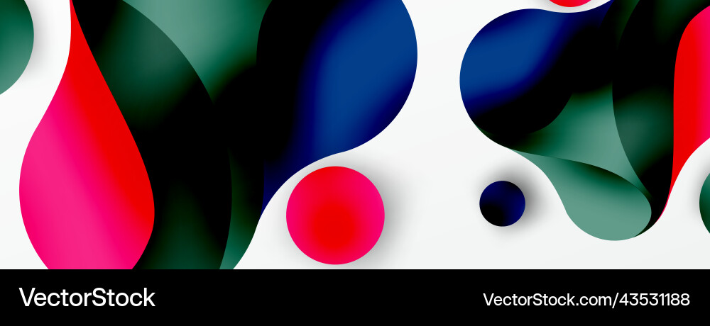 Geometric round shapes and circles abstract Vector Image