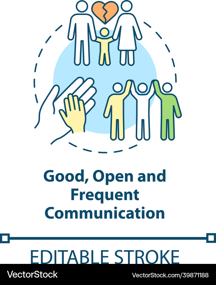 Good open and frequent communication concept icon Vector Image